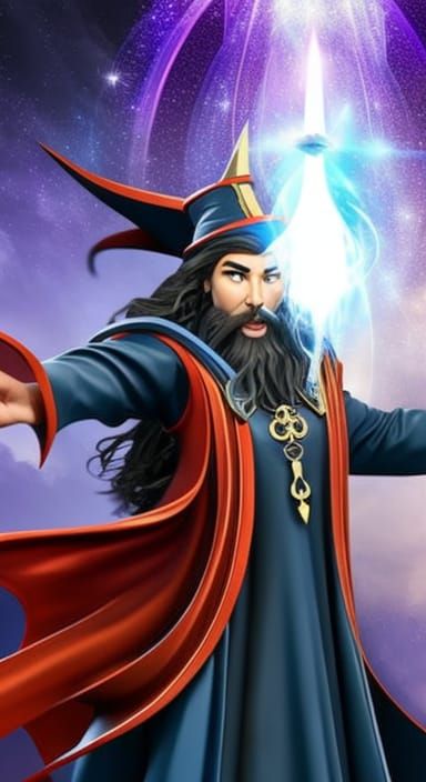 Powerful wizard with dumb face 😂 - AI Generated Artwork - NightCafe Creator