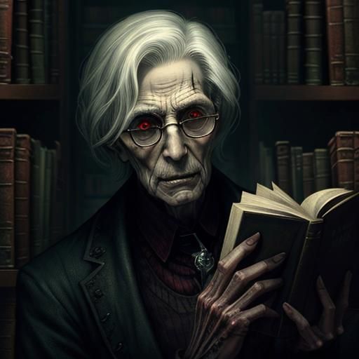 old mysterious librarian - AI Generated Artwork - NightCafe Creator