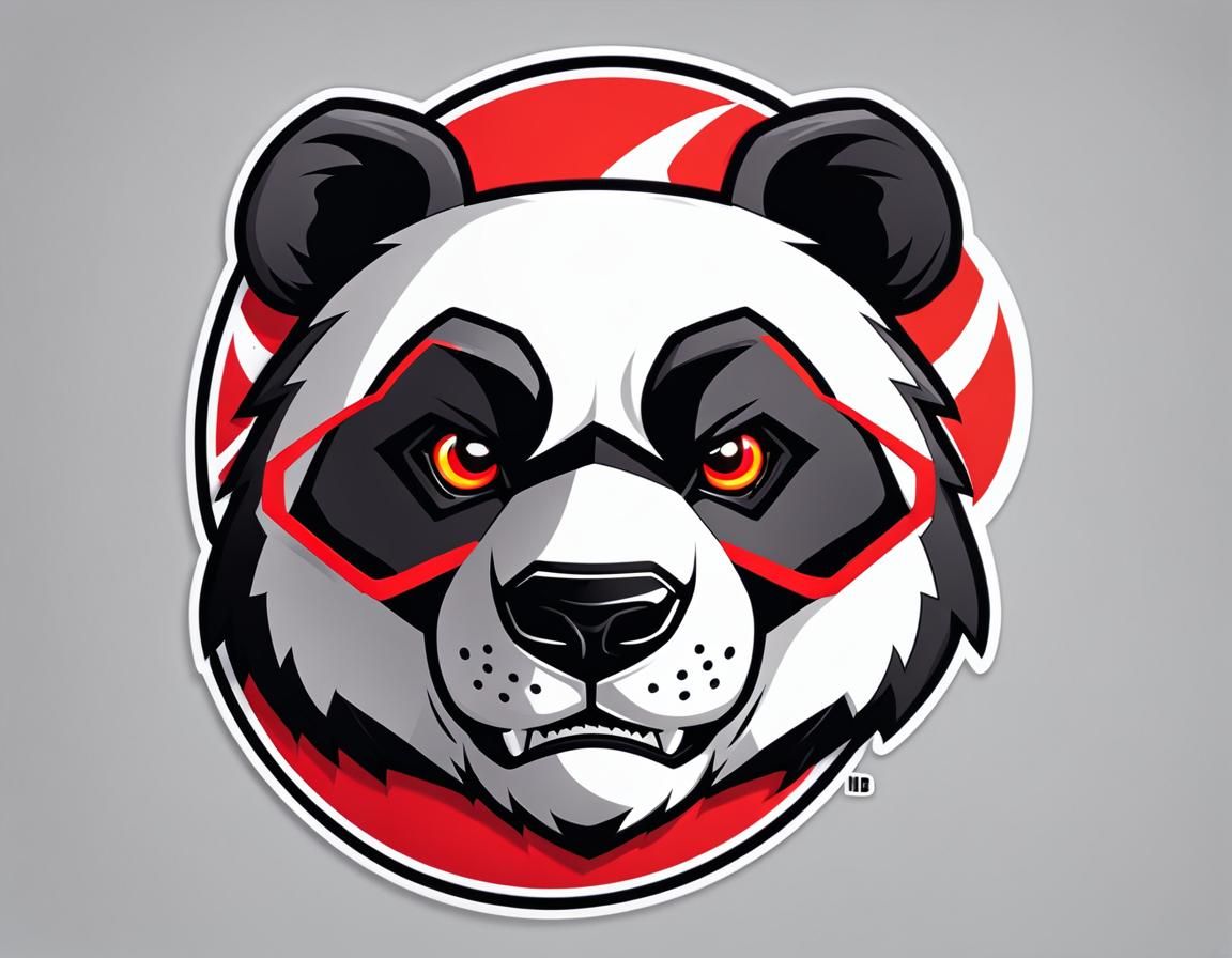 Sticker design, a logo Fierce Panda - AI Generated Artwork - NightCafe ...