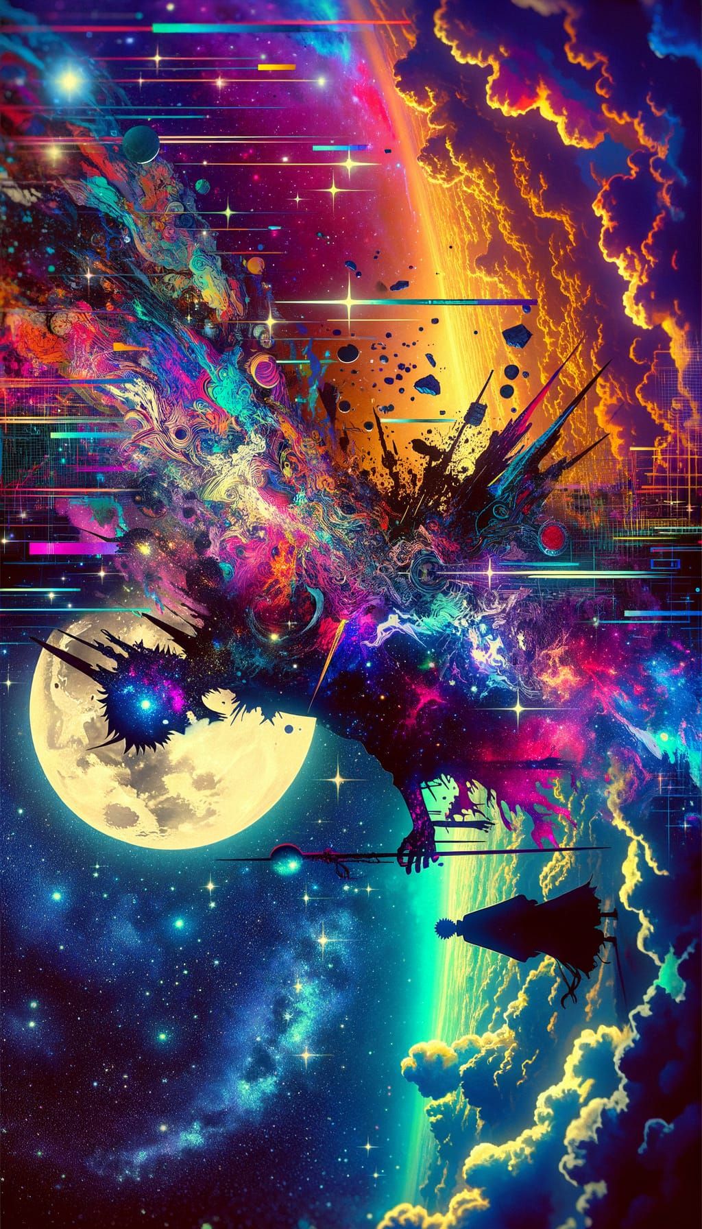 Manga sketch art a gorgeous eyecatching double exposure of a Eldridge ...