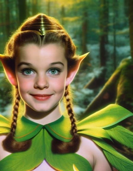 Cute Elf Girl - Judy Garland - AI Generated Artwork - NightCafe Creator