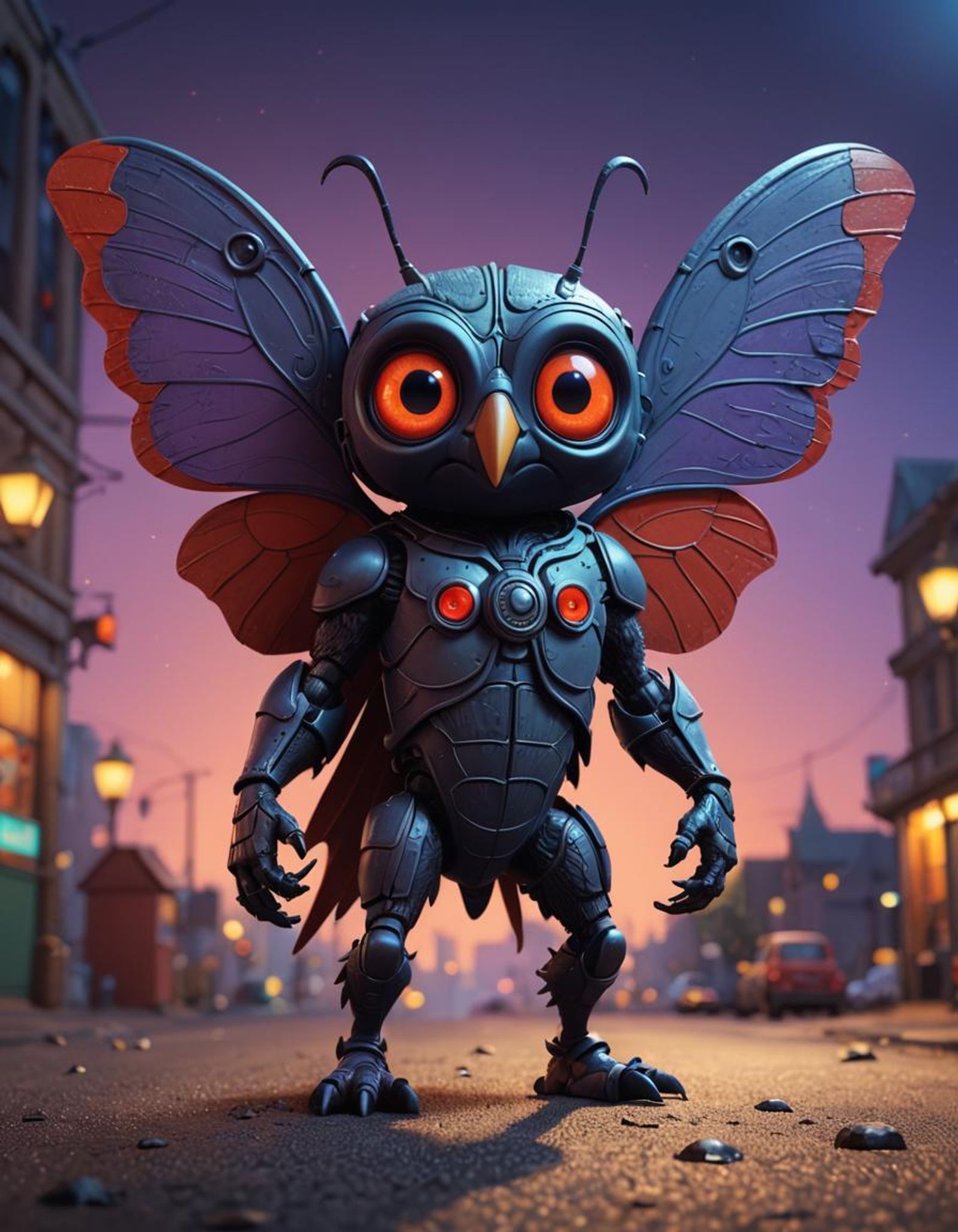 Mothman, cute. - AI Generated Artwork - NightCafe Creator