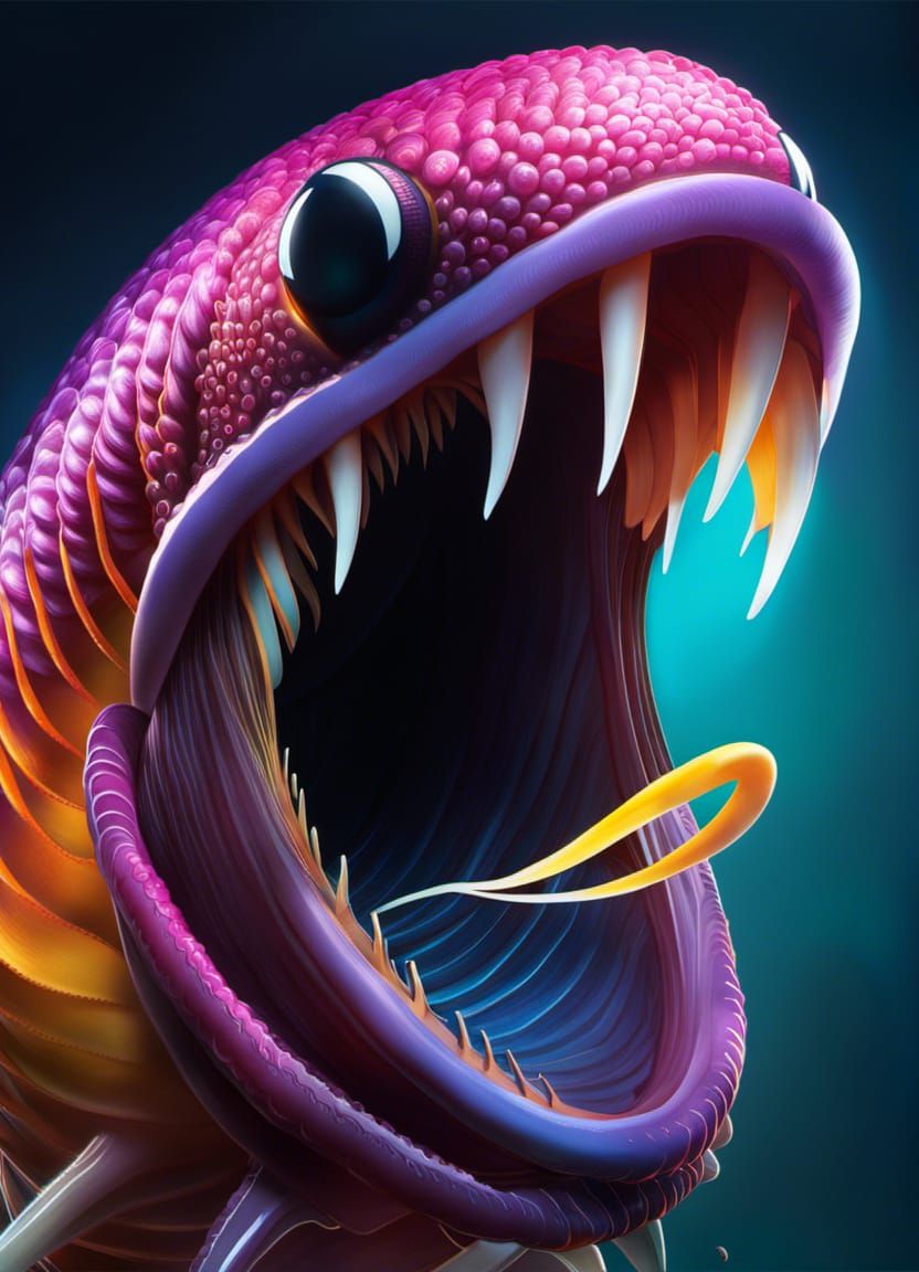 Deep sea Worm - AI Generated Artwork - NightCafe Creator