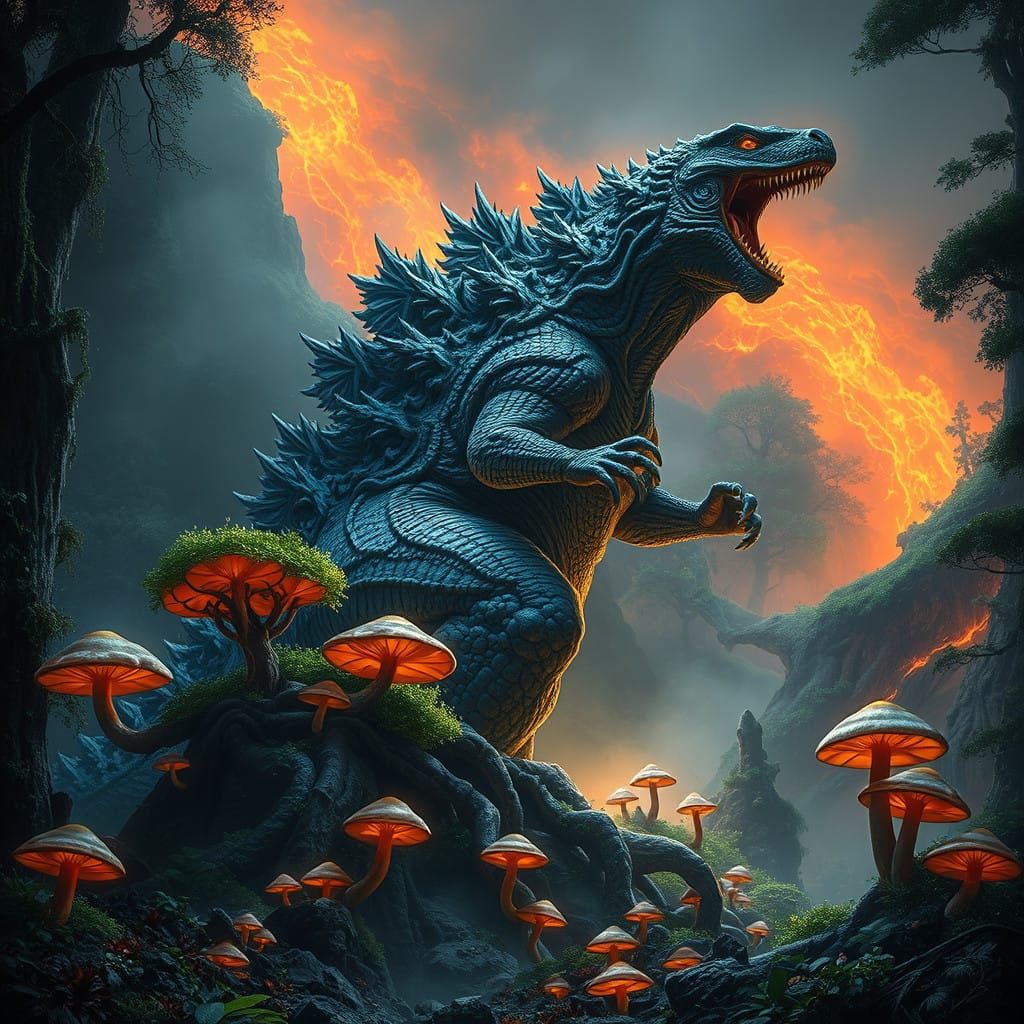 Earth Elemental Godzilla - Majestic Earth Elemental Godzill...