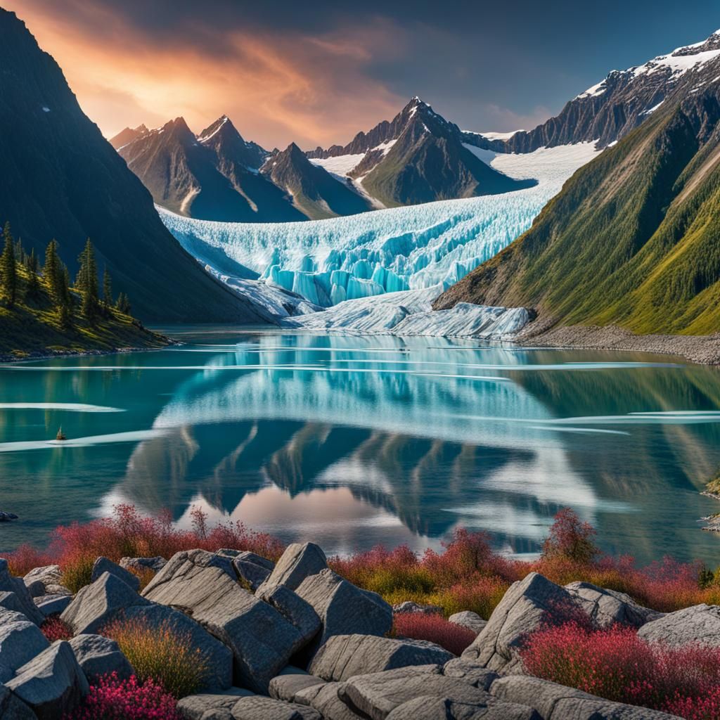 glacier bay national park - AI Generated Artwork - NightCafe Creator