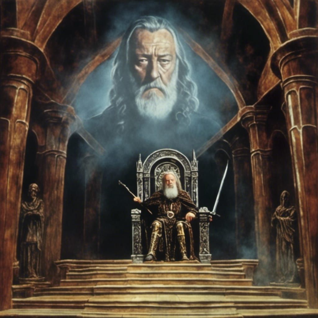 King Théoden upon the throne in Meduseld (V1) - AI Generated Artwork ...