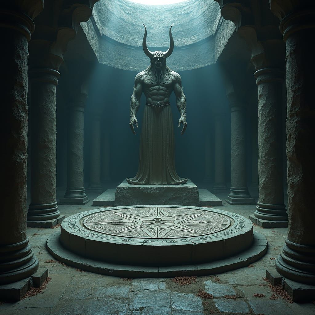 Pentangle Temple - Dark Gothic Temple with Inverted Pentagra...