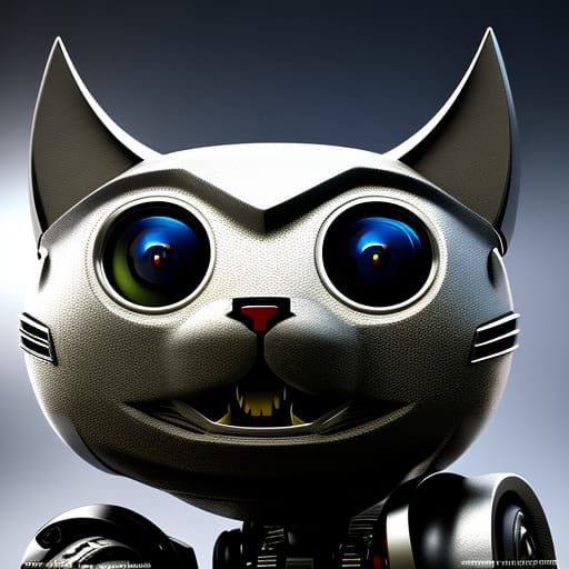 Robot cat design - AI Generated Artwork - NightCafe Creator