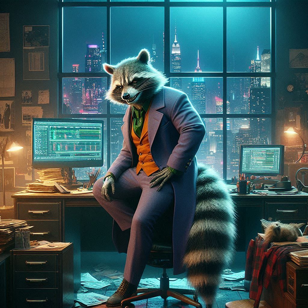 Joker Evil Raccoon - AI Generated Artwork - NightCafe Creator