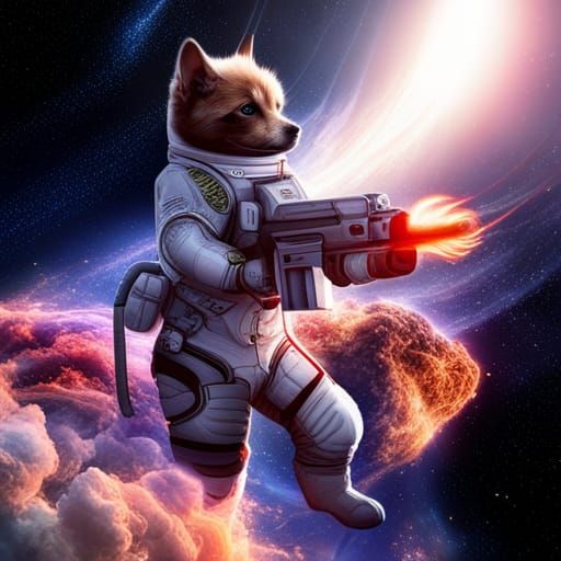 Space battle puppy - AI Generated Artwork - NightCafe Creator