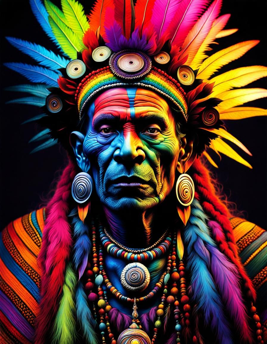 Spectrum Shaman - AI Generated Artwork - NightCafe Creator