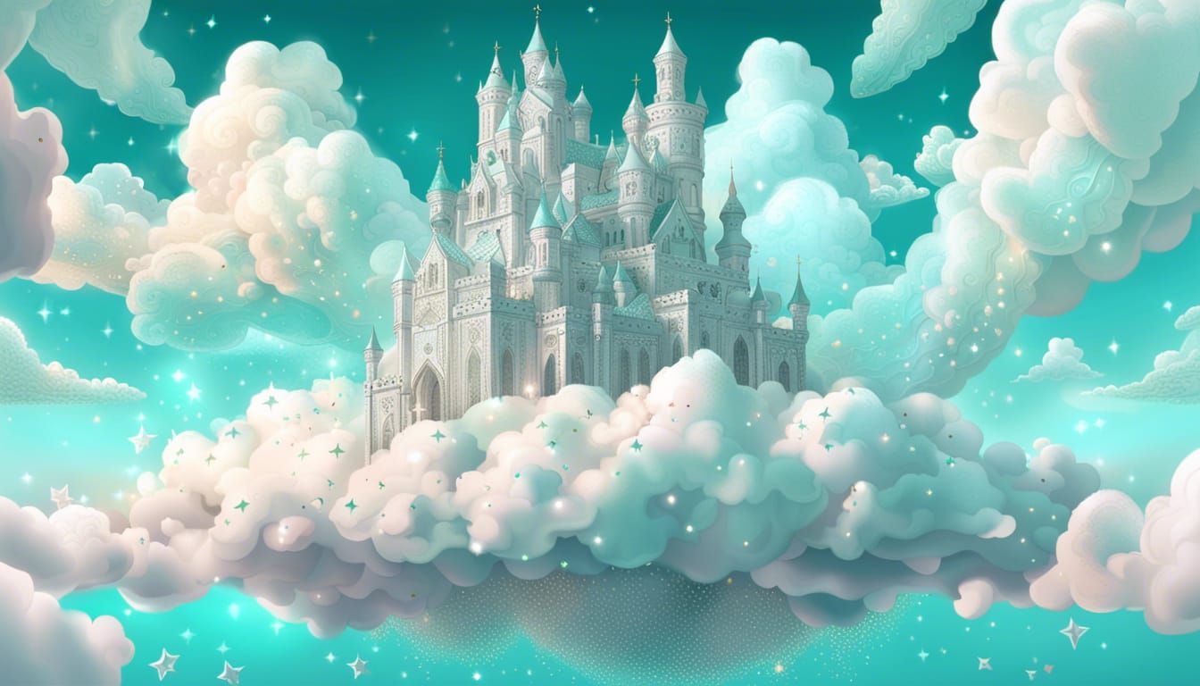 Cloudy castle - AI Generated Artwork - NightCafe Creator