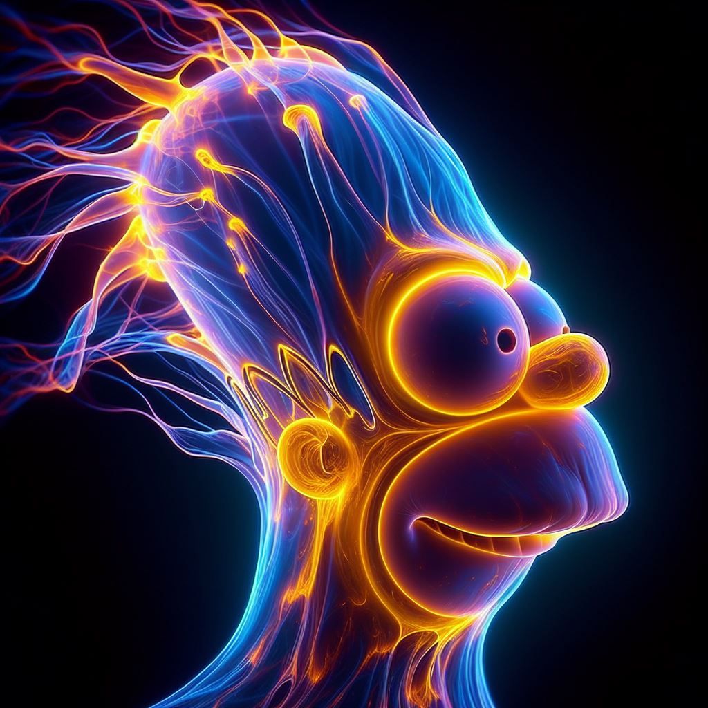 Glowing Homer - AI Generated Artwork - NightCafe Creator