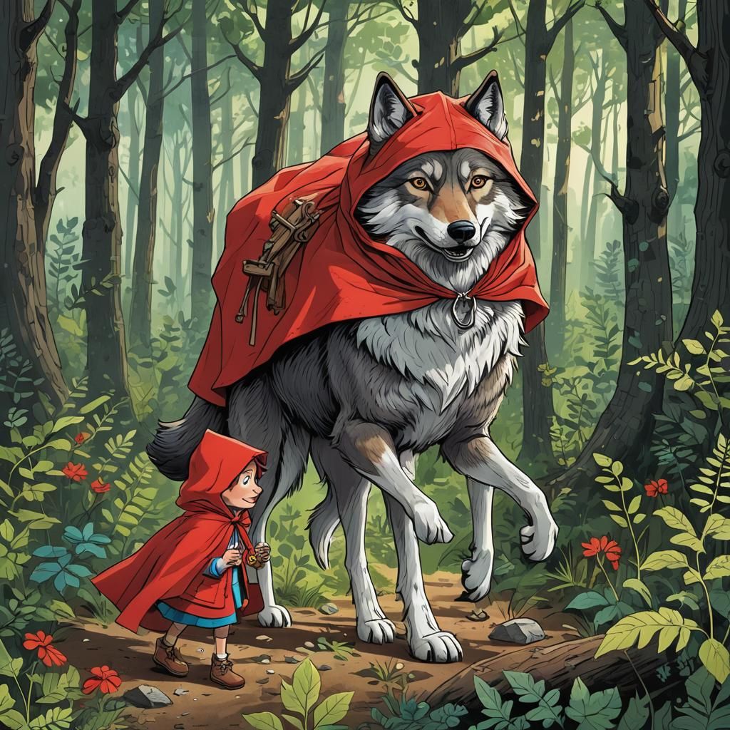 Storybook: "The Wolf in Little Red Riding Hood's Cloak", a new fairy ...