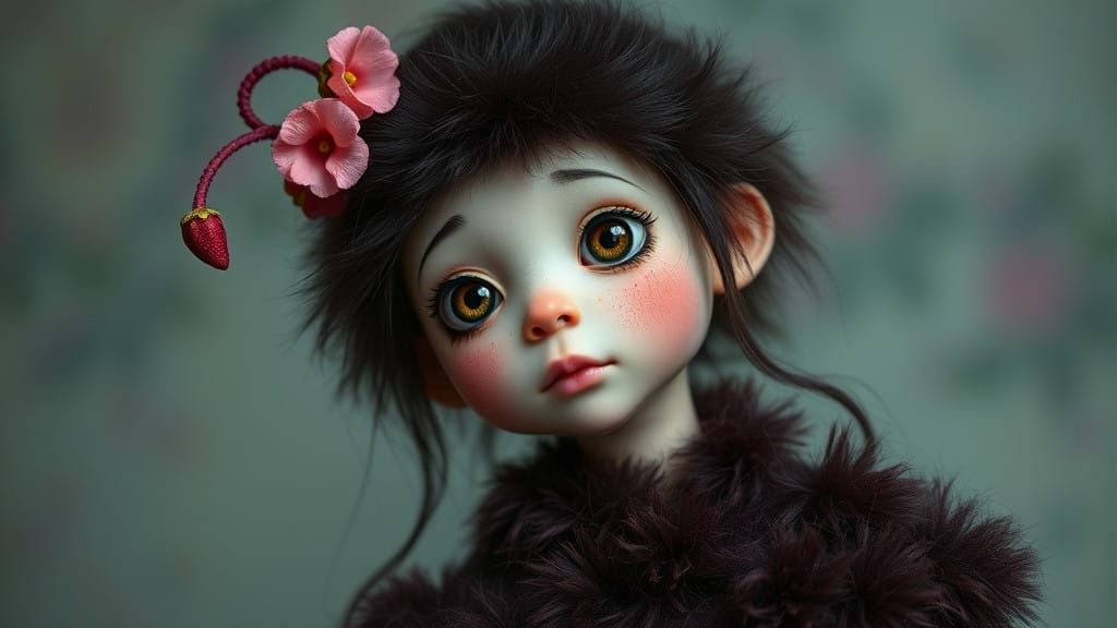 Whimsical Girl in Wonderland Style Art - AI Art