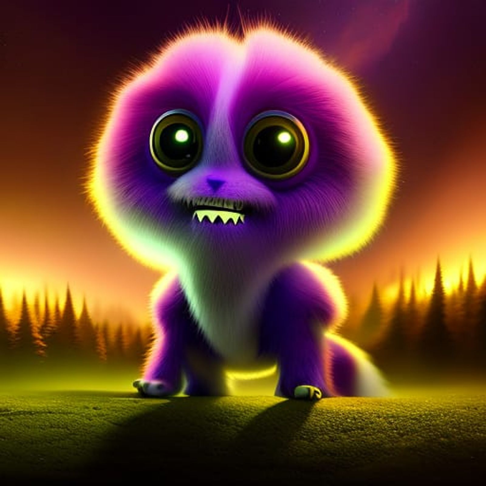 Fluffy tiny super cute monster - AI Generated Artwork - NightCafe Creator