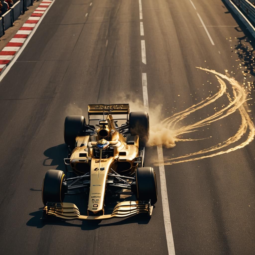 Golden Formula 1 - AI Generated Artwork - NightCafe Creator