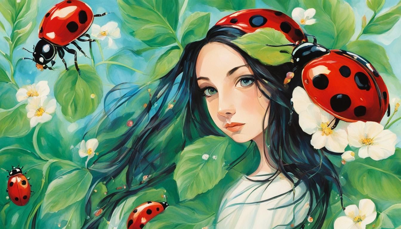 ladybug-human face - AI Generated Artwork - NightCafe Creator