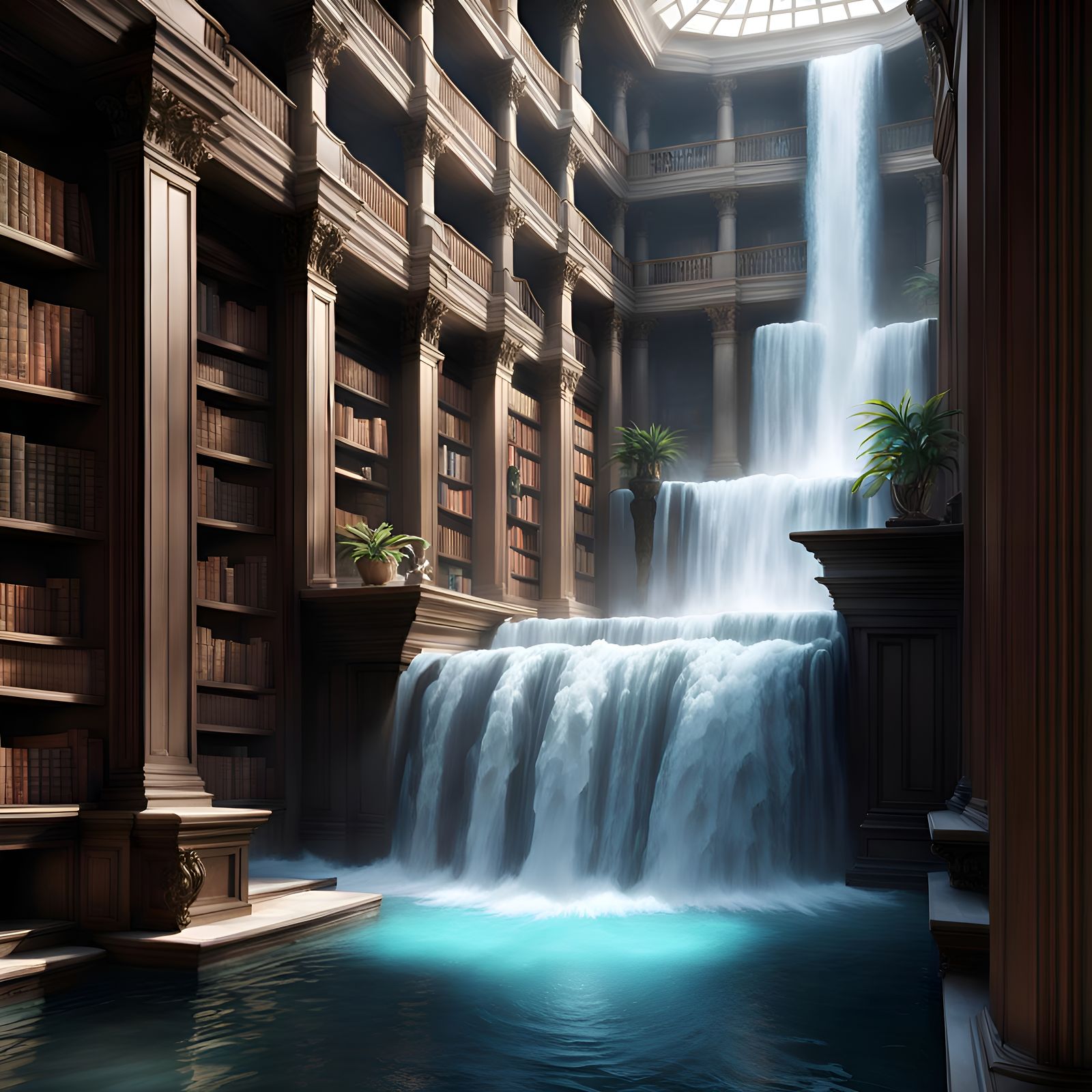 Library - AI Generated Artwork - NightCafe Creator