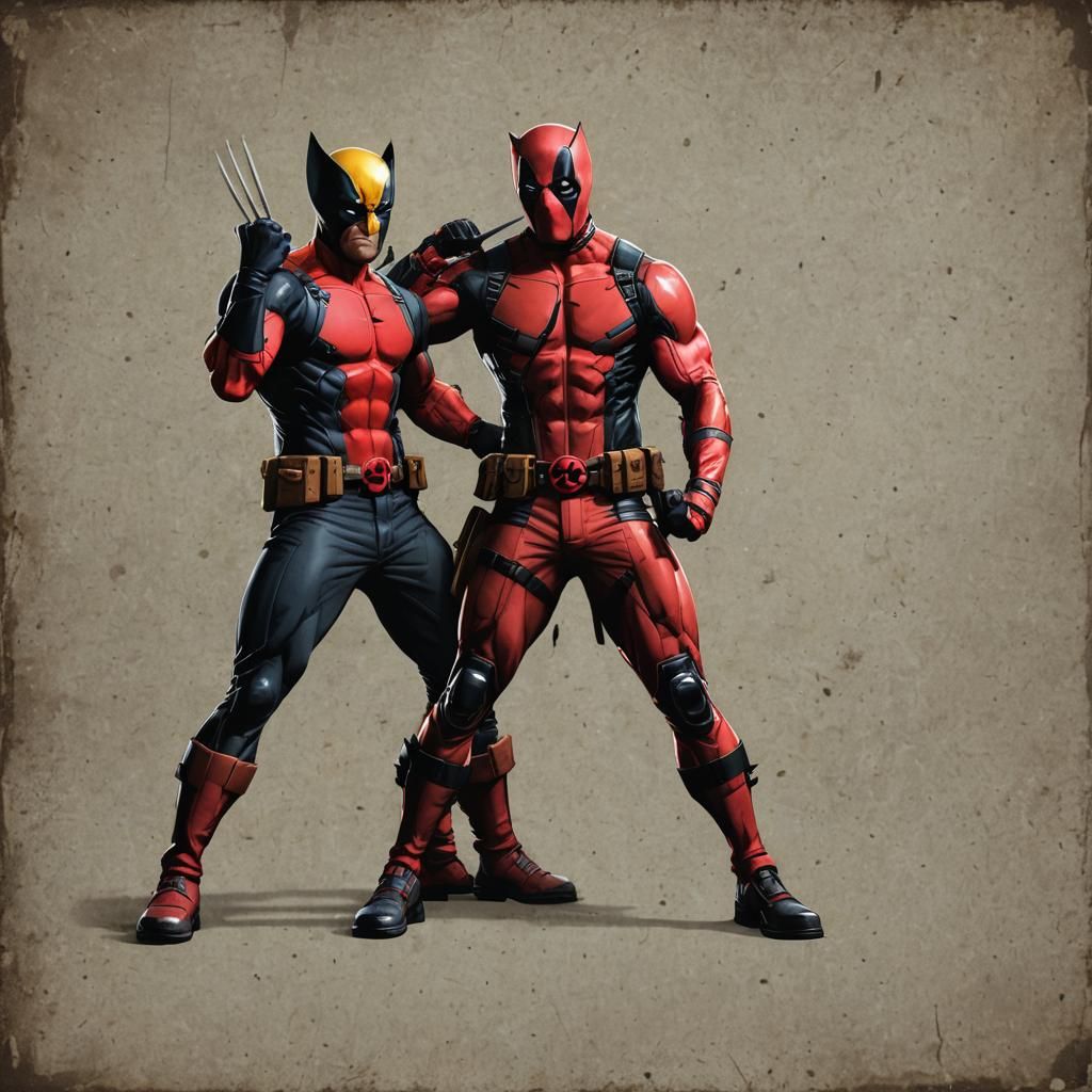 Wolverine and Deadpool striking a cool pose - AI Generated Artwork ...