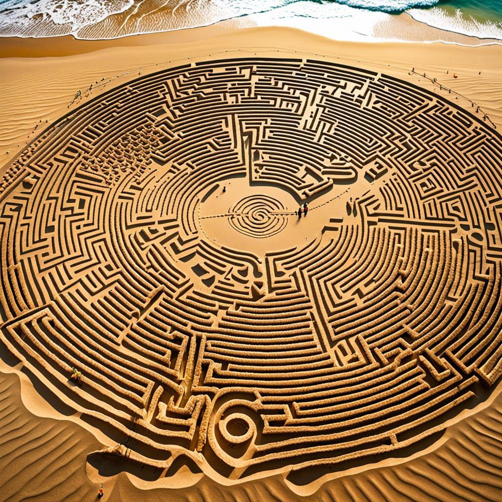 Sand Maze - AI Generated Artwork - NightCafe Creator