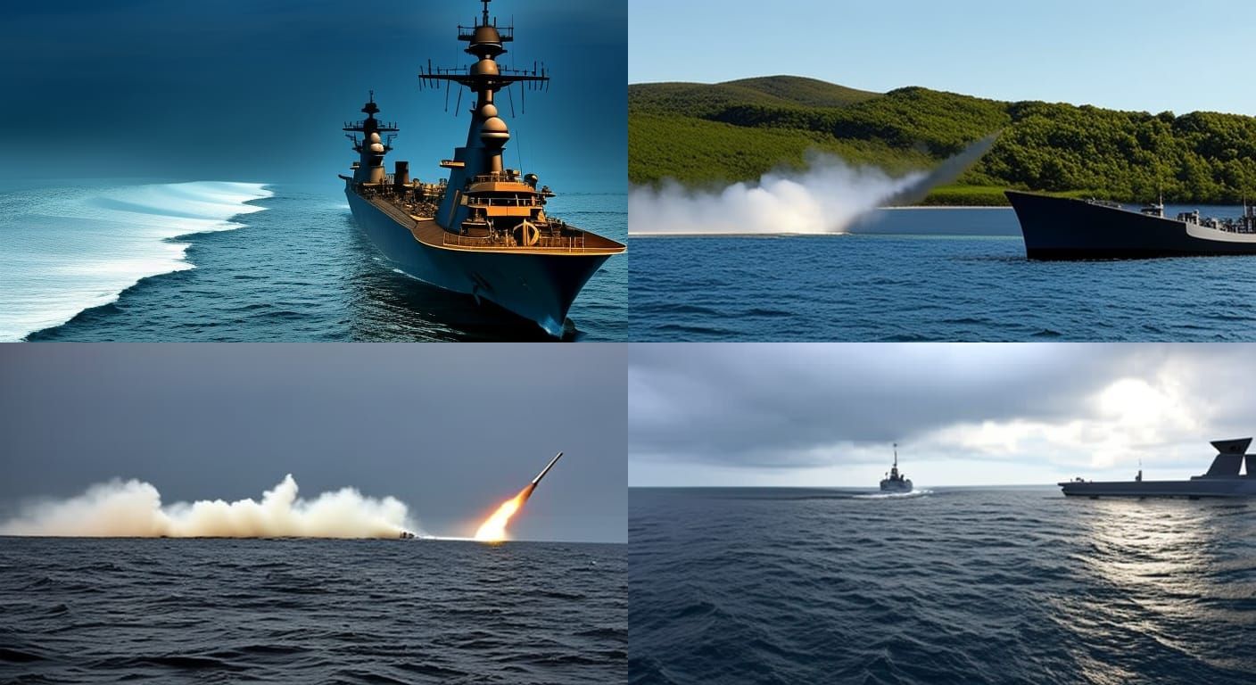 United States Navy, Nuclear Submarine on the surface of the ocean ...
