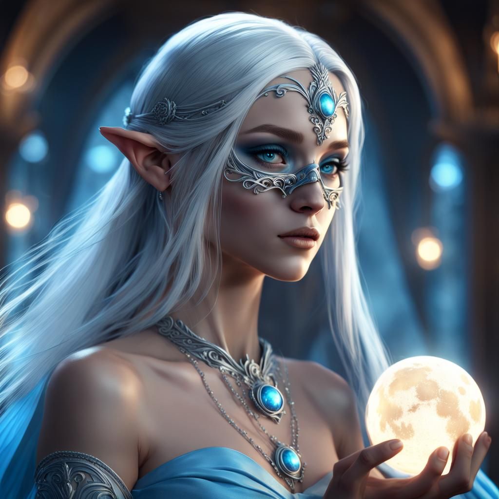 moon elf - dnd character - AI Generated Artwork - NightCafe Creator