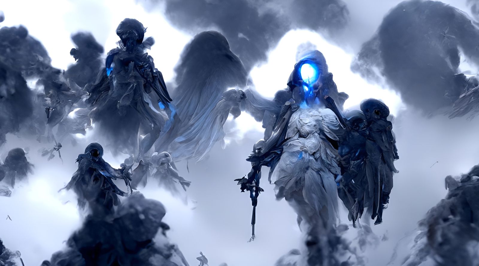 Fallen angels on smoky battlefield - AI Generated Artwork - NightCafe ...