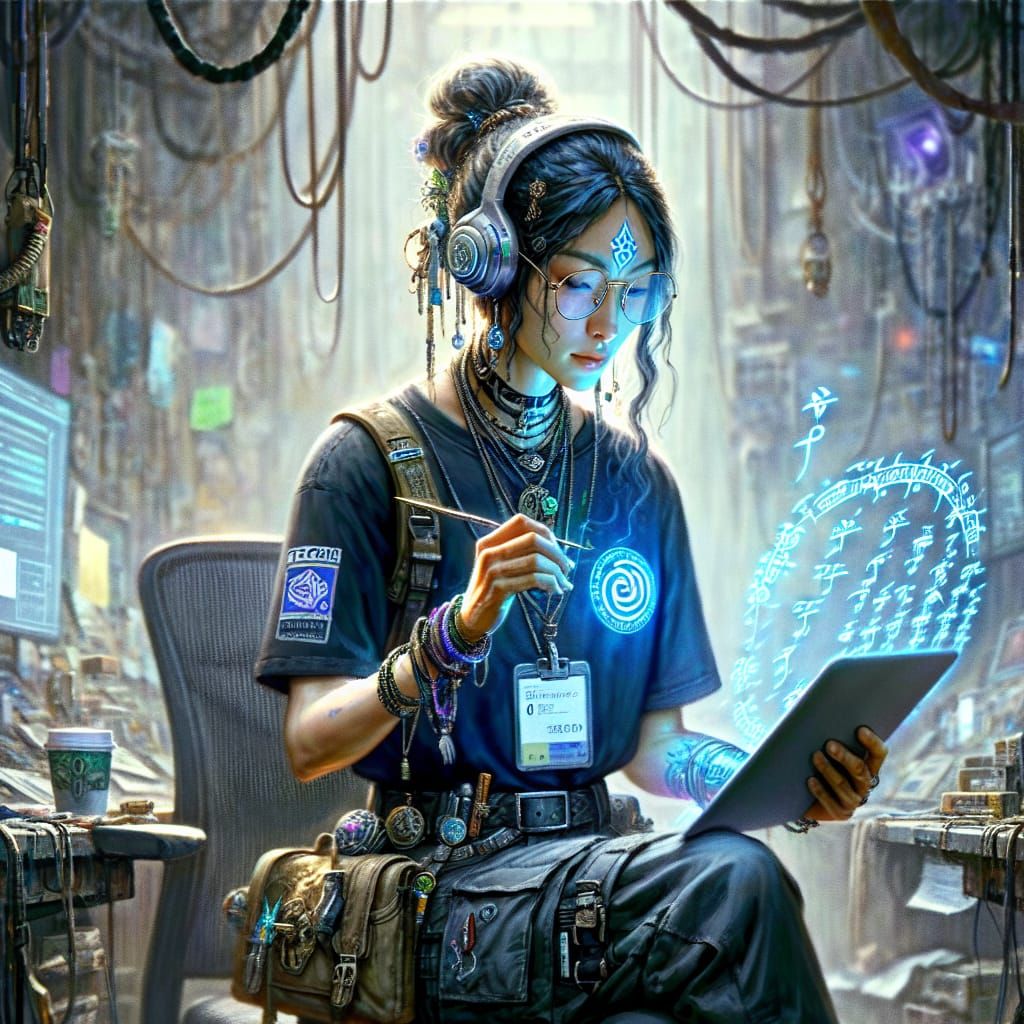 Elvish Tech Support - AI Generated Artwork - NightCafe Creator