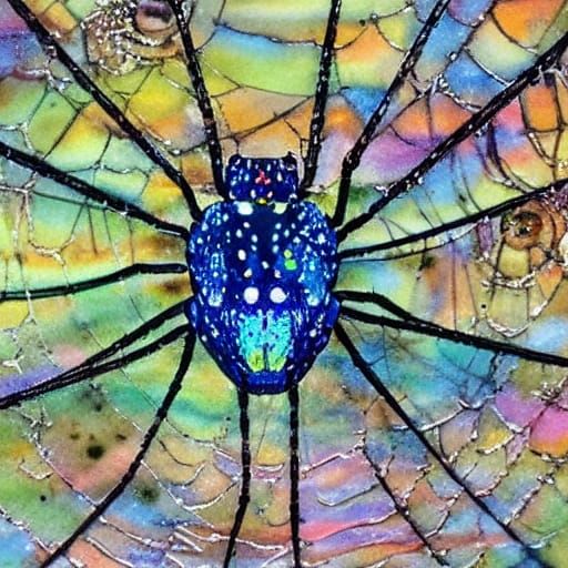 Abstract spider with 16 legs #1 - Abstract spider with 16 le...
