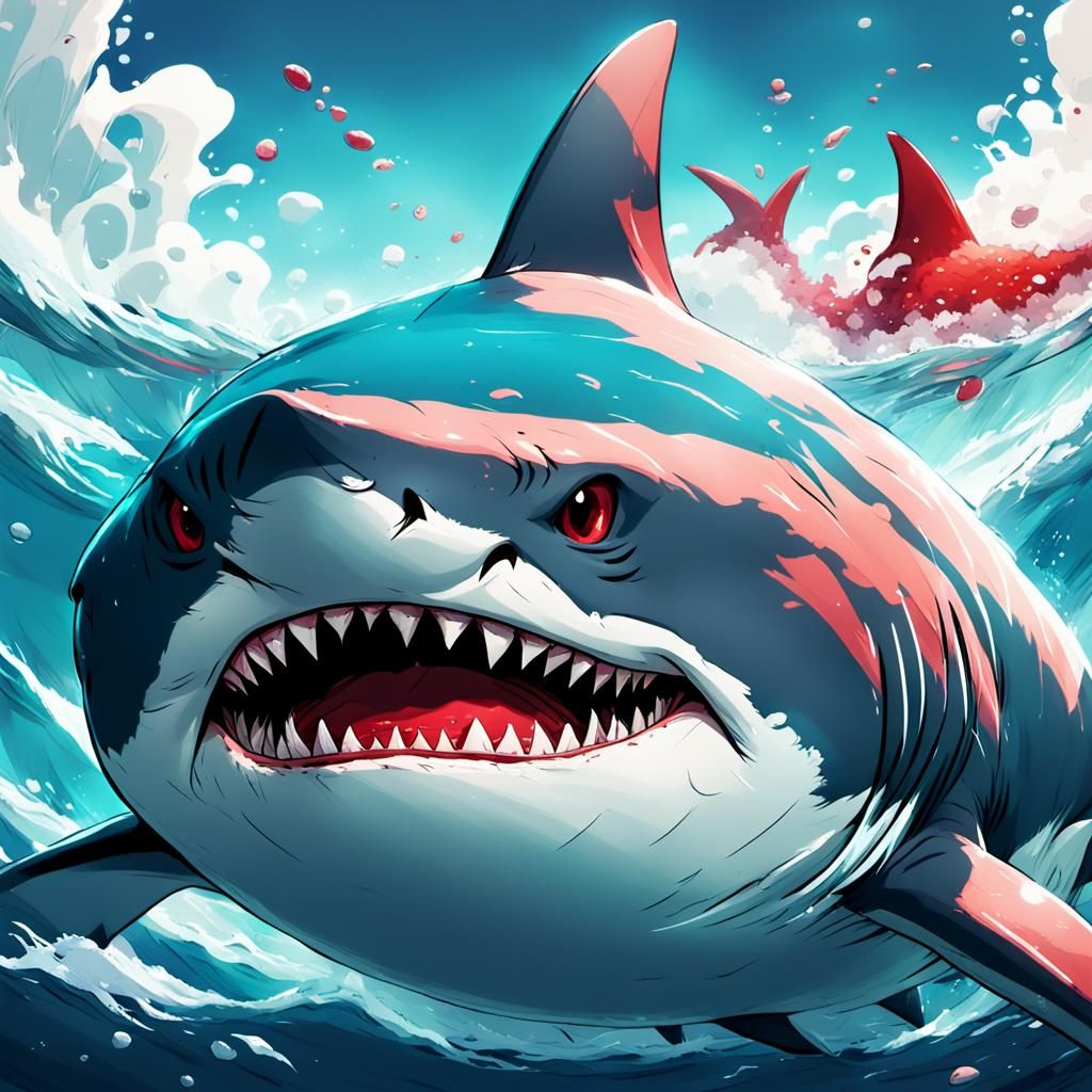 Fluffy cute ball of a shark - AI Generated Artwork - NightCafe Creator