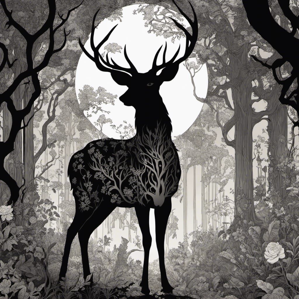 Ethereal_deer_figure - AI Generated Artwork - NightCafe Creator