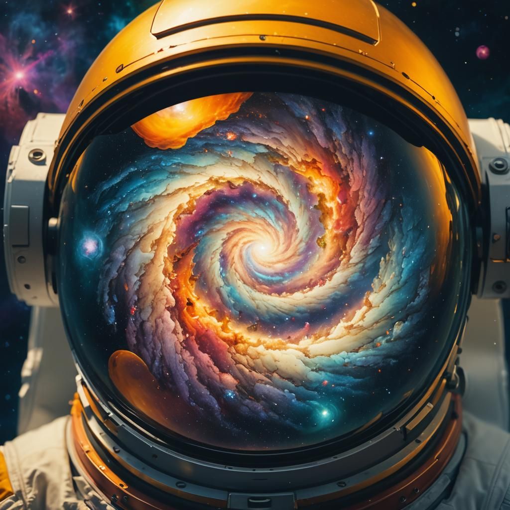 Stars in their Eyes - Cosmic Vision in the Astronaut's Visor