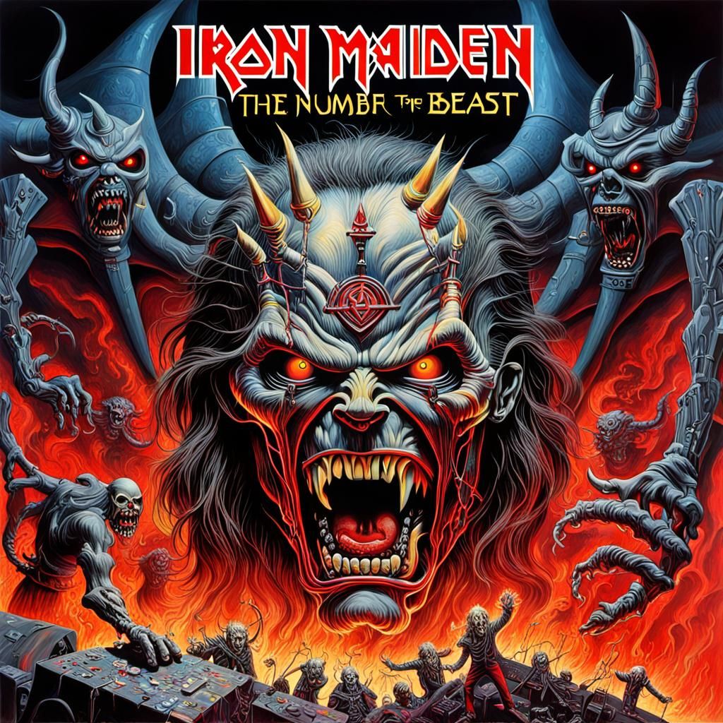 Fantasy Iron Maiden Album Cover - AI Generated Artwork - NightCafe Creator