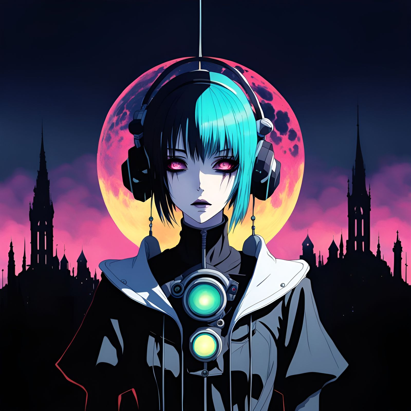 Anesthesia gothic art horror retrofuturism synesthesia mysterious anime ...