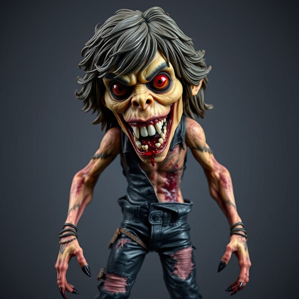 Grotesque Mick Jagger Action Figure in Hyperrealis... - AI Art