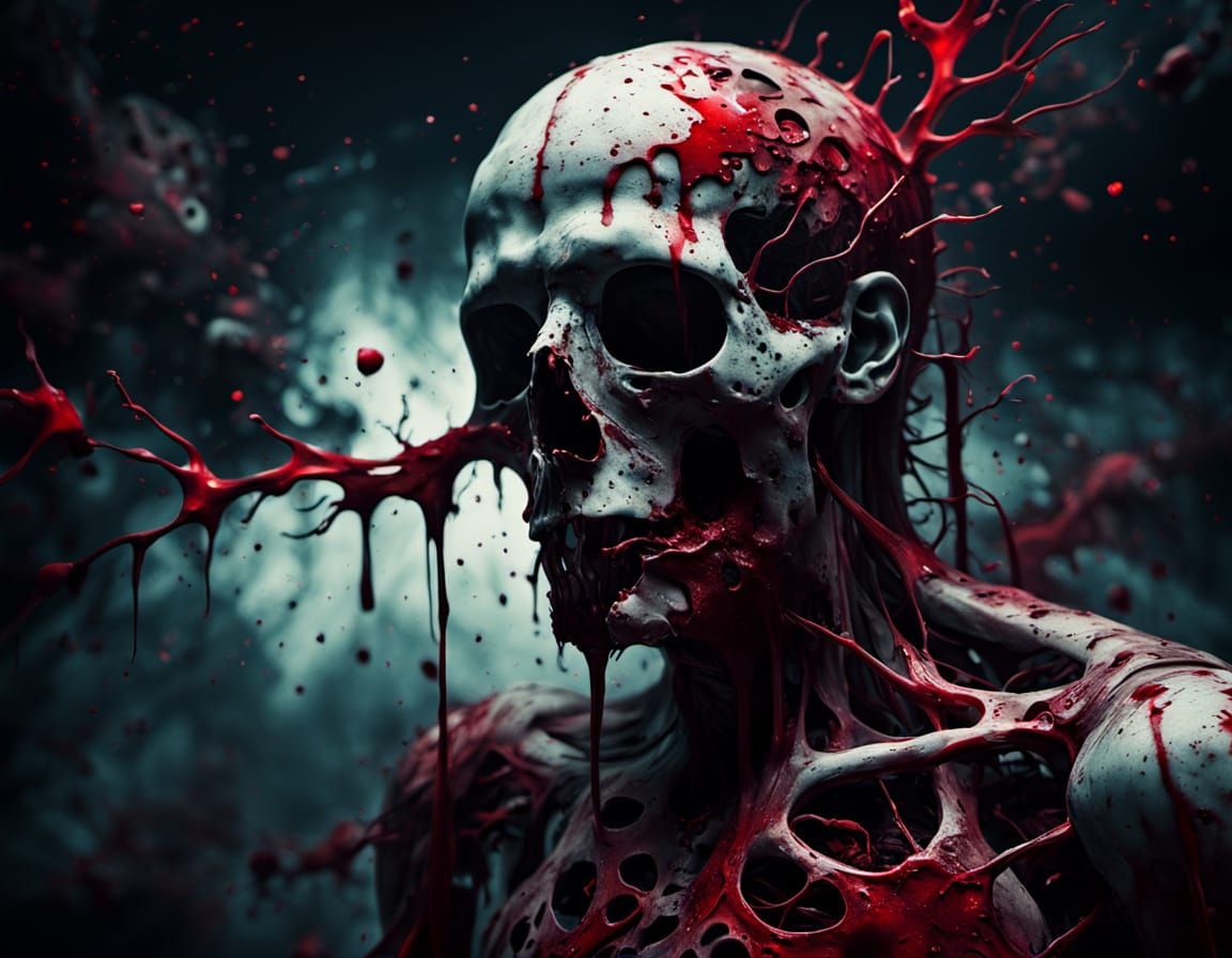 Its not Long now - Vivid Crimson Depths in Dark Surrealism