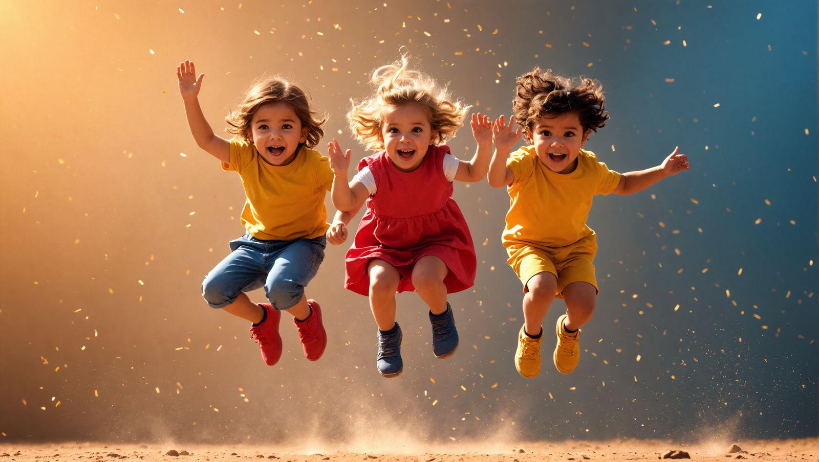 Children hop! - Joyful Children in Dynamic Motion