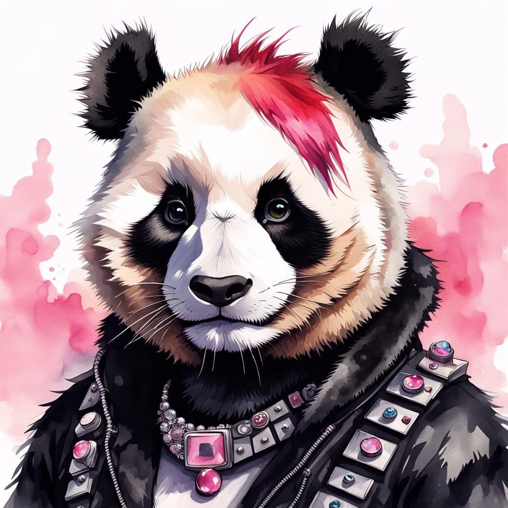 'Punky Panda' v.1/3~Evolved from @ArtAIJB s 'The Candy Punk' - AI ...