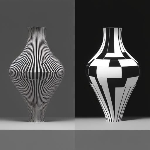 16k resolution, art by Victor Vasarely, Bridget Riley, Rubin’s vase ...