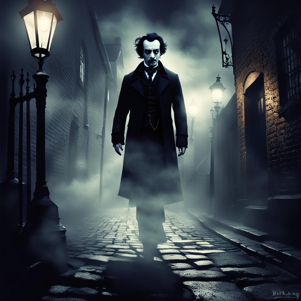 Surreal Victorian Gothic Soul Trapped in Mysterious Shadows