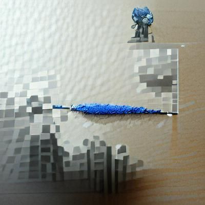 How long is a piece of Blue String pixel art - AI Generated Artwork ...