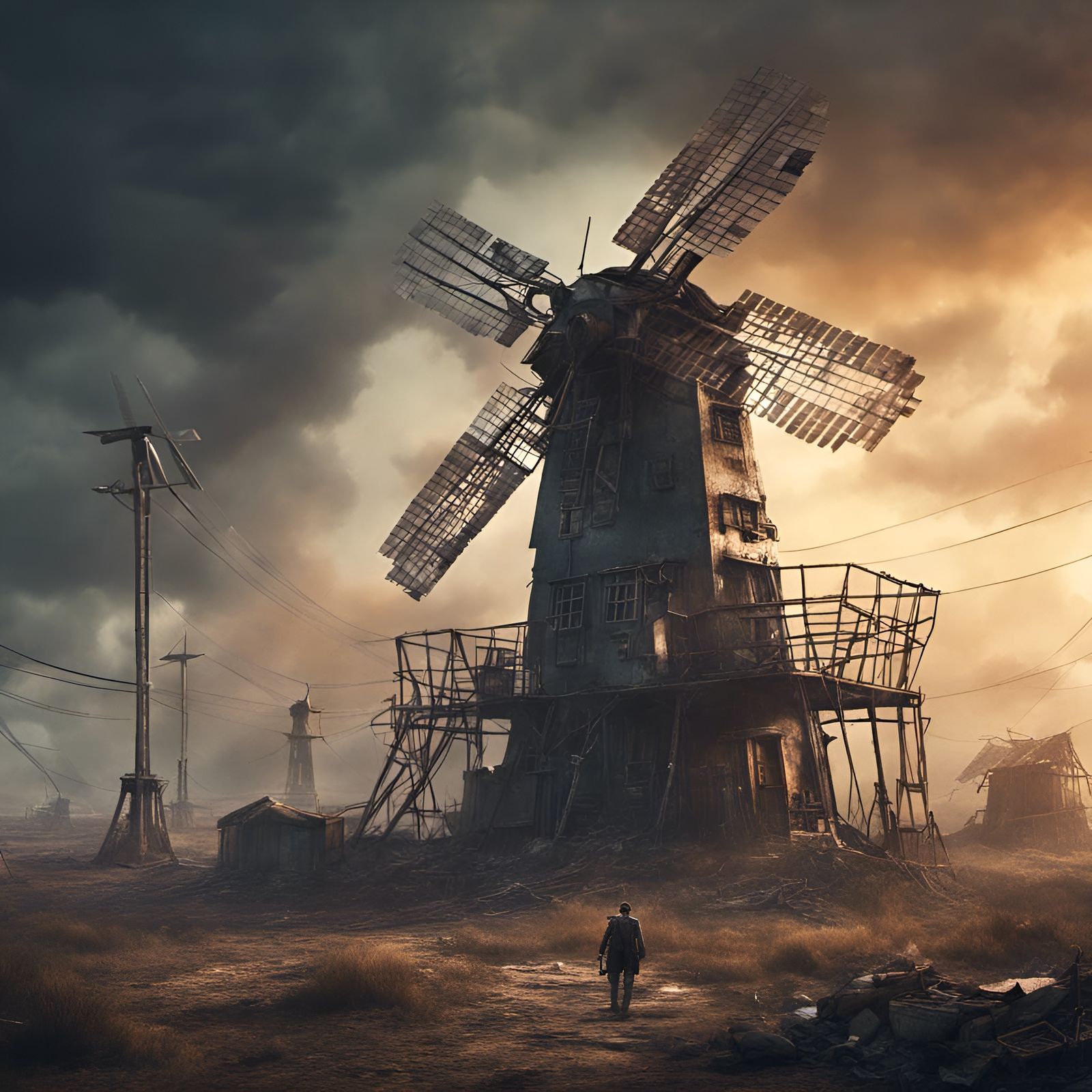 Post apocalyptic windmill
