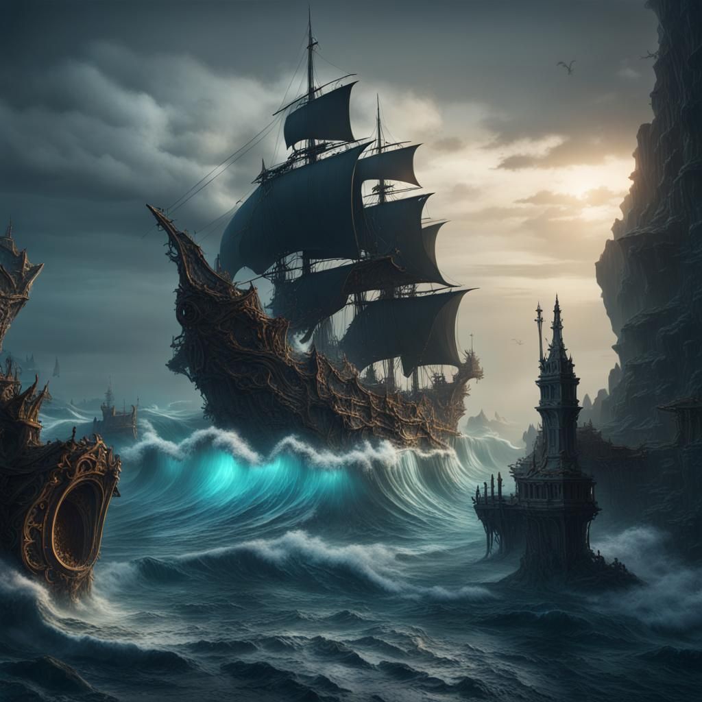 Death Ocean - AI Generated Artwork - NightCafe Creator