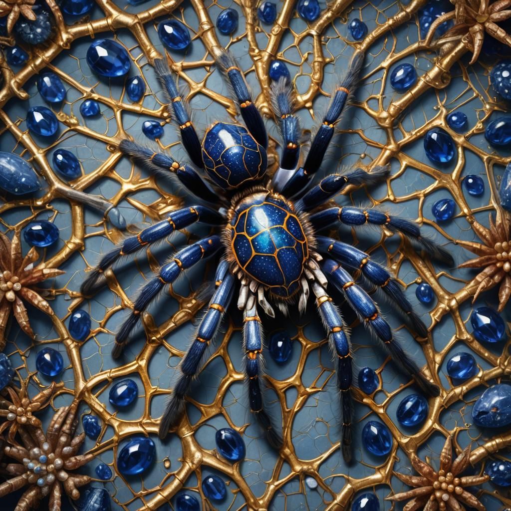 Critically Endangered Gooty Sapphire Tarantula - AI Generated Artwork ...