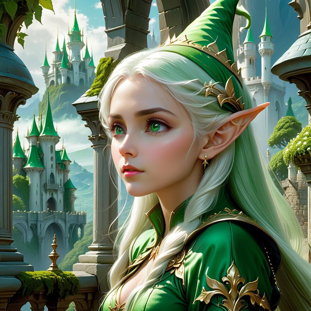 Green Elf Princess - AI Generated Artwork - NightCafe Creator