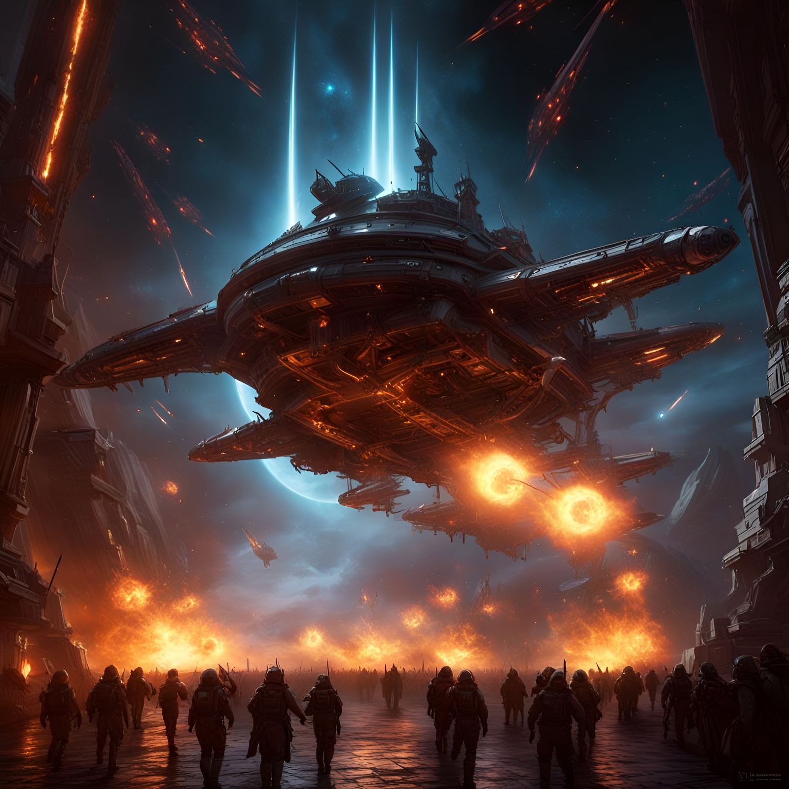 space ships - AI Generated Artwork - NightCafe Creator