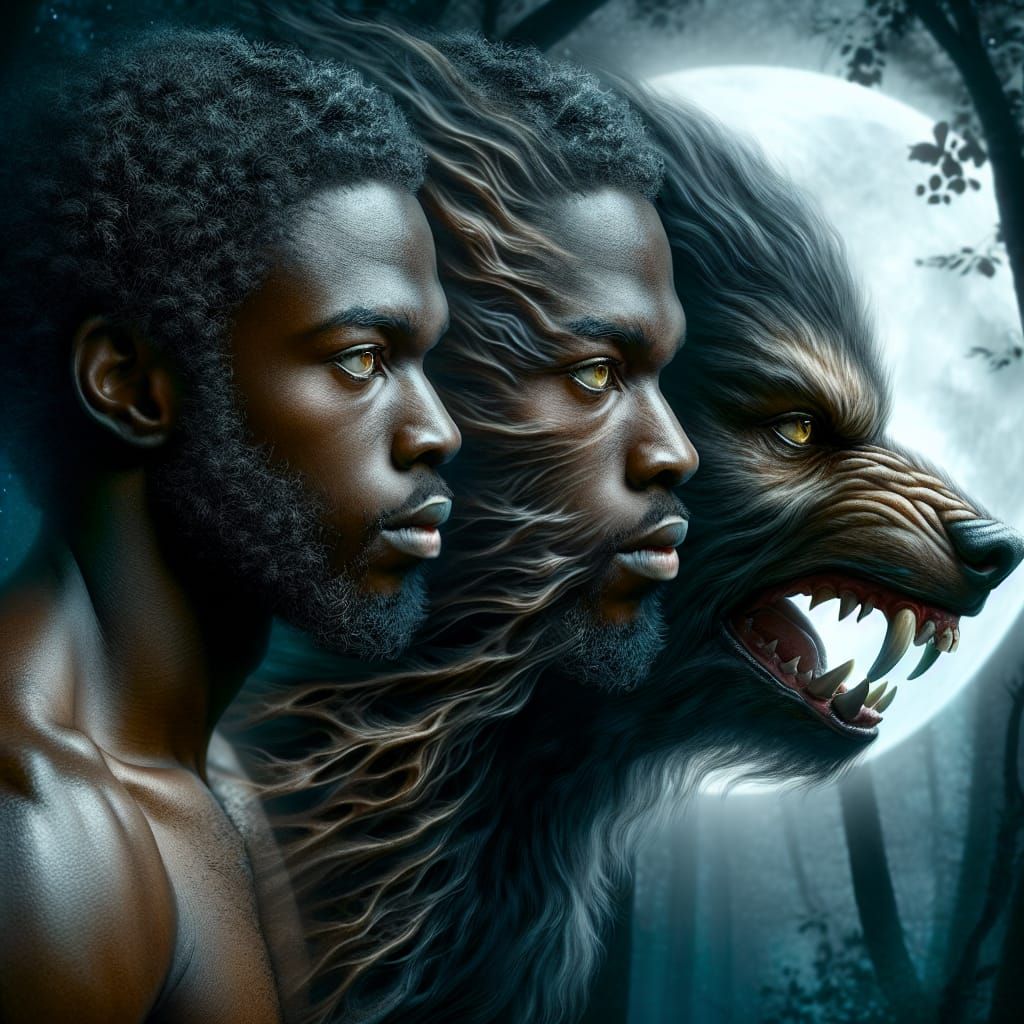 werewolf transformation - AI Generated Artwork - NightCafe Creator