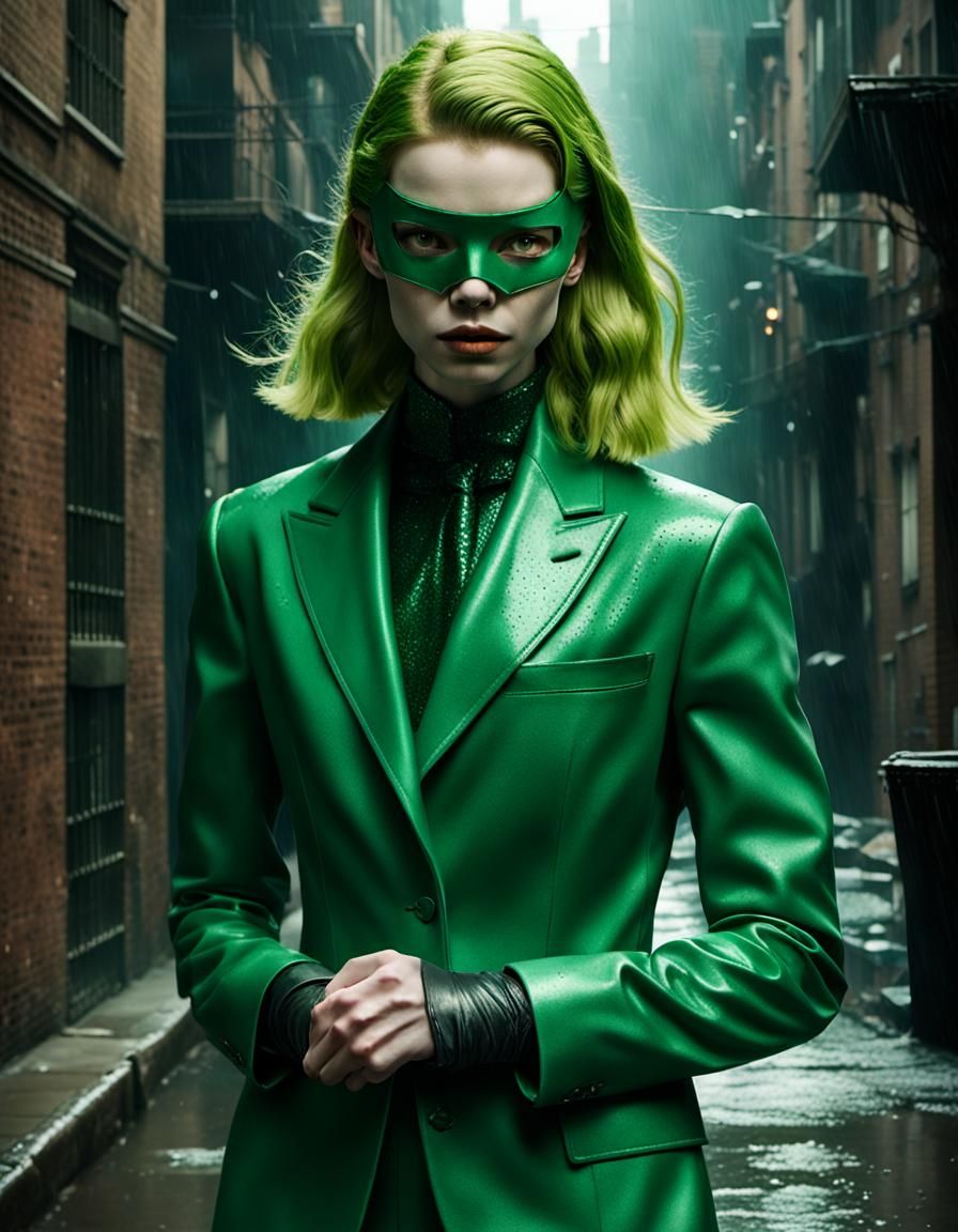 actress Anya Taylor-Joy as DC supervillain The Riddler, from the Batman ...