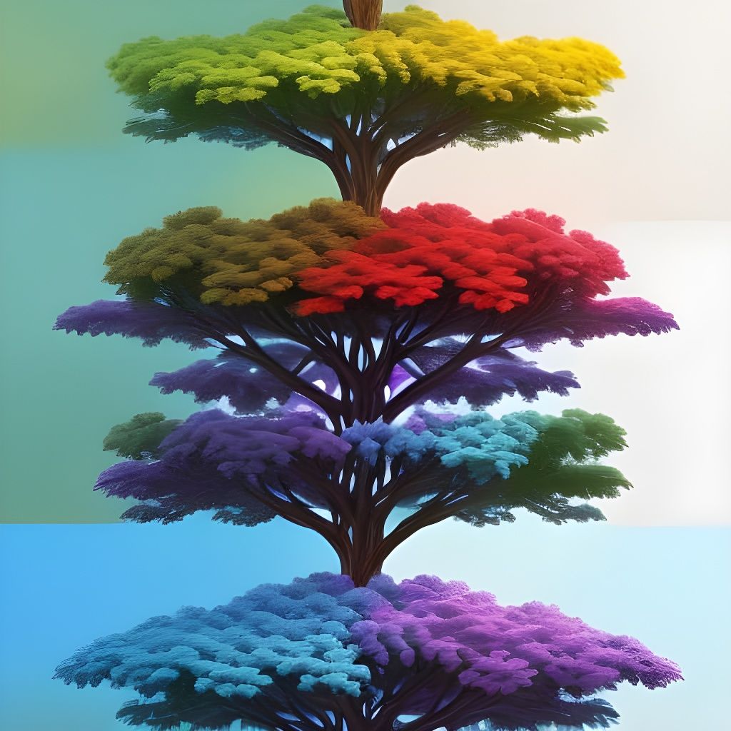 Coloured tree - AI Generated Artwork - NightCafe Creator